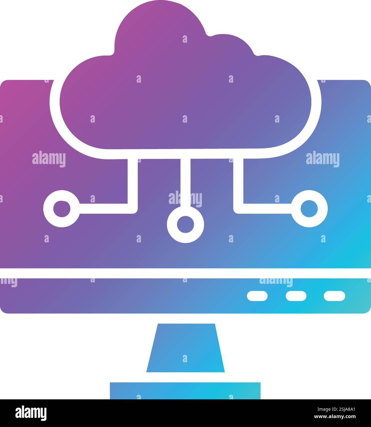 Cloud computing Vector Icon Design Illustration Stock Vector Image ...