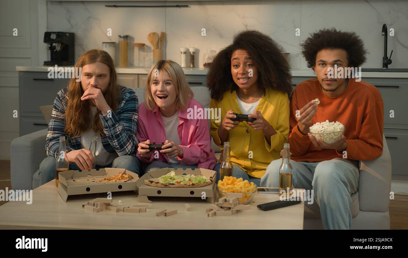 Joyful multiracial students playing hi-res stock photography and images ...