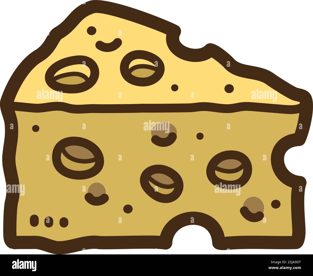 Cheese vector doodle illustration and graphic. Part of food and ...