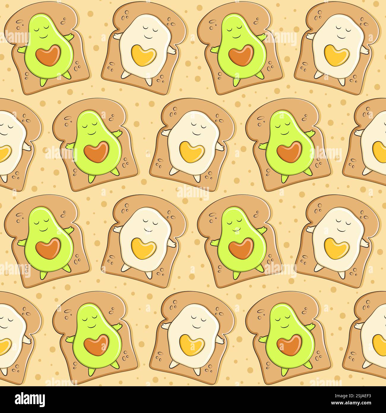 Egg on toast avocado Stock Vector Images - Alamy