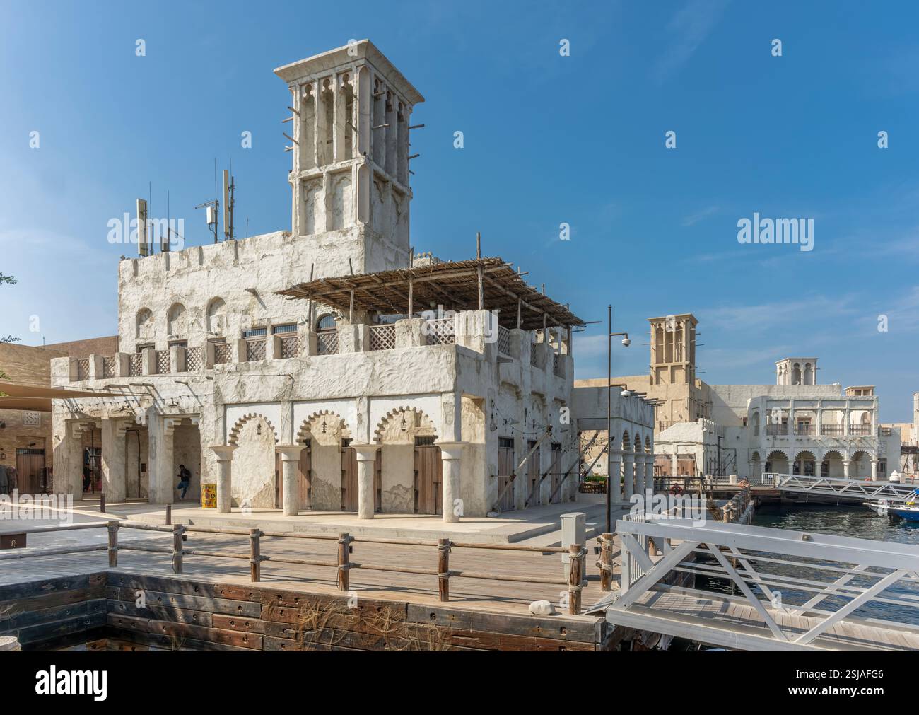 Al Seef Heritage Area on the south side of the Dubai Creek. Rustic ...