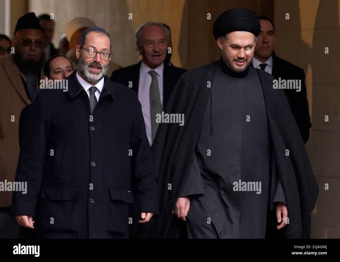 Chief Imam Dr Sayed Razawi (right) arrives with Rabbi Josh Levy at ...