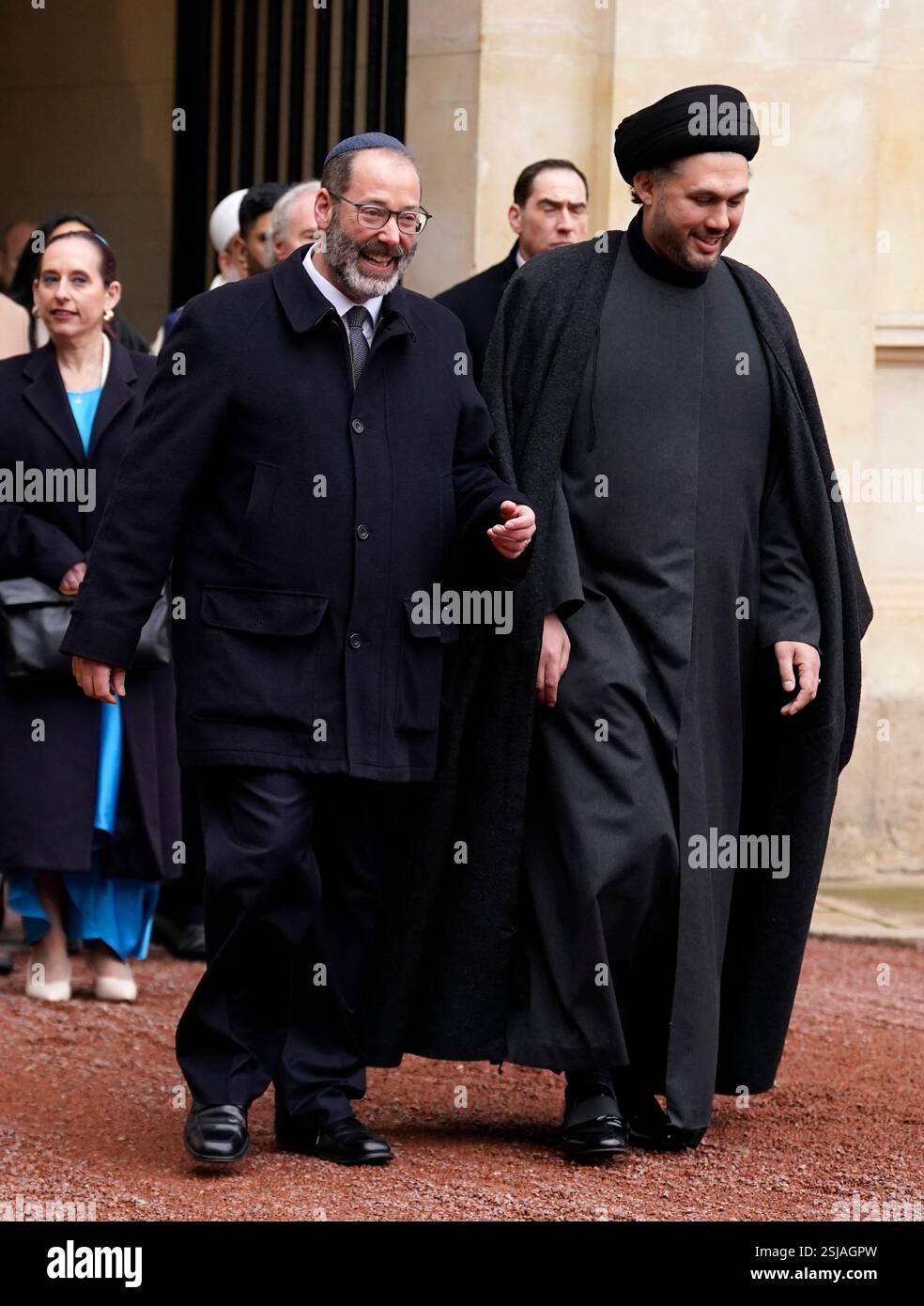 Chief Imam Dr Sayed Razawi (right) talks with Rabbi Josh Levy as they ...