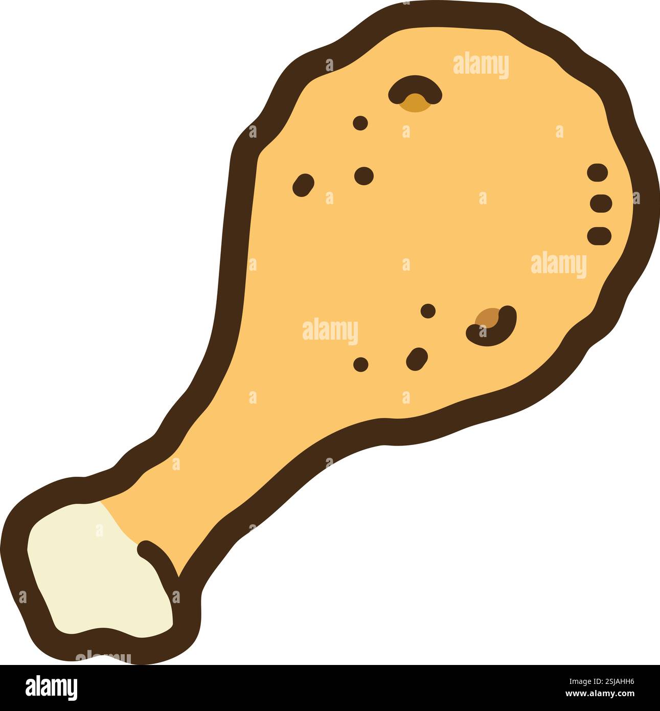 Fried chicken vector doodle illustration and graphic. Part of fast food ...