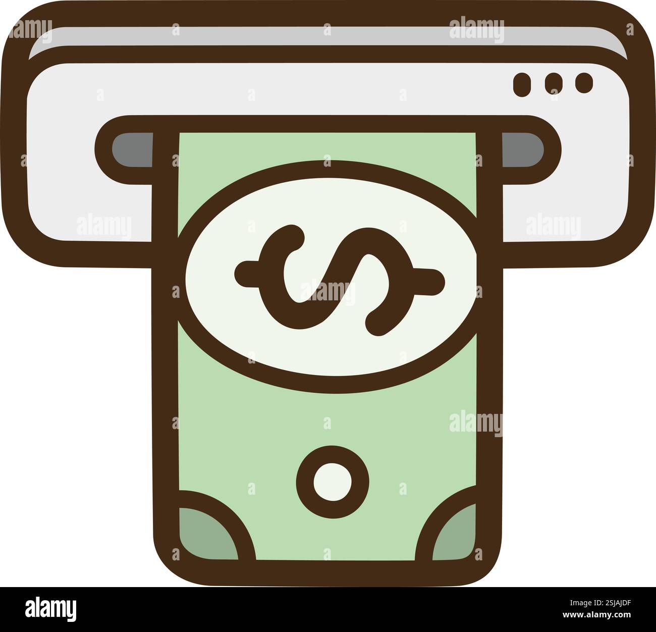 Atm withdrawal vector doodle illustration and graphic. Part of finance ...
