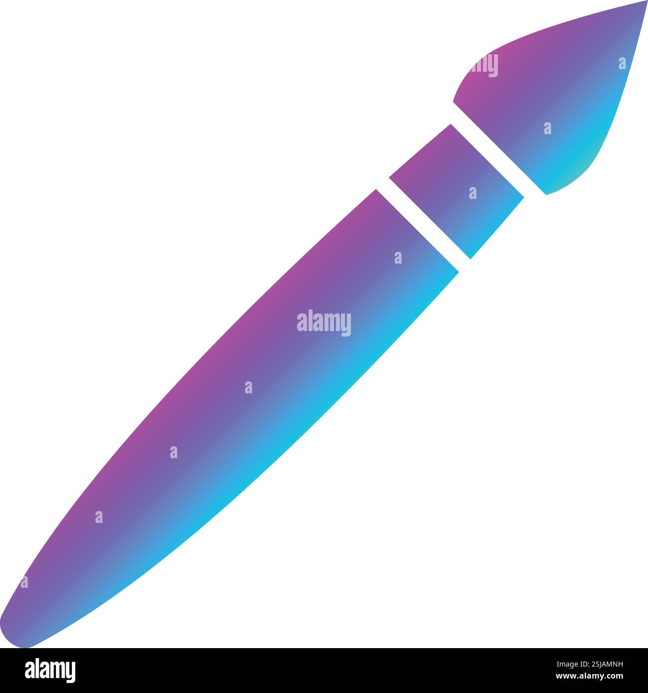 Makeup brush flat line Stock Vector Images - Alamy