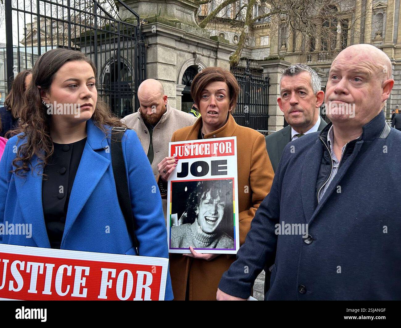 Family members of Joe Drennan, Sarah Drennan (left), Kieran Drennan ...