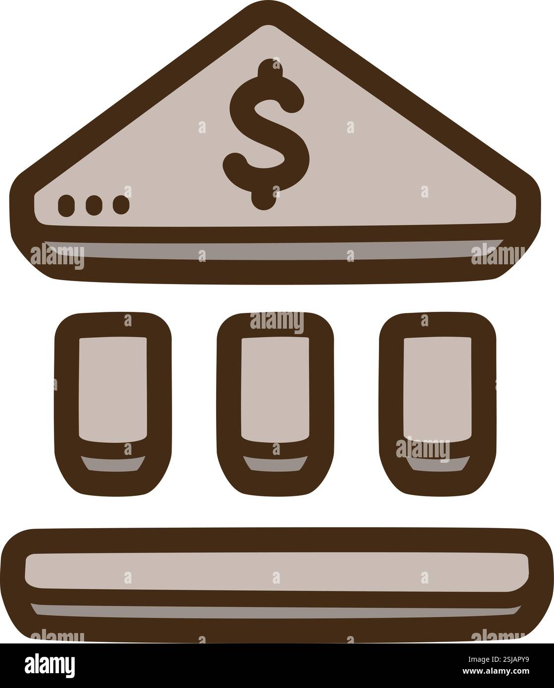 Building vector doodle illustration and graphic. Part of finance ...