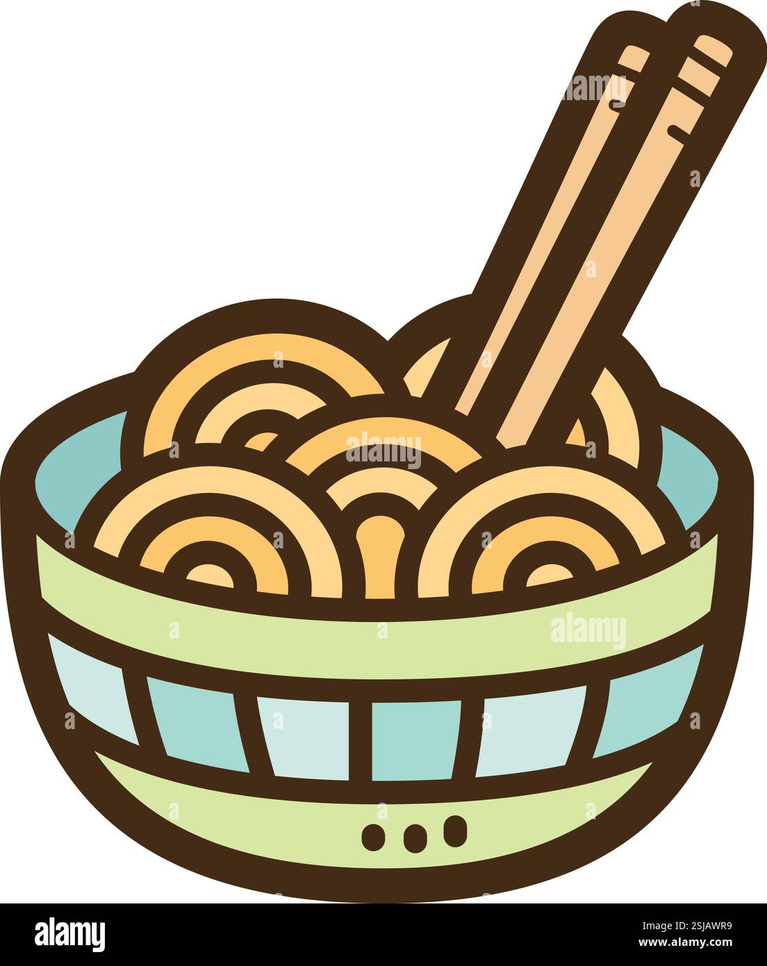 Noodle vector doodle illustration and graphic. Part of food and ...