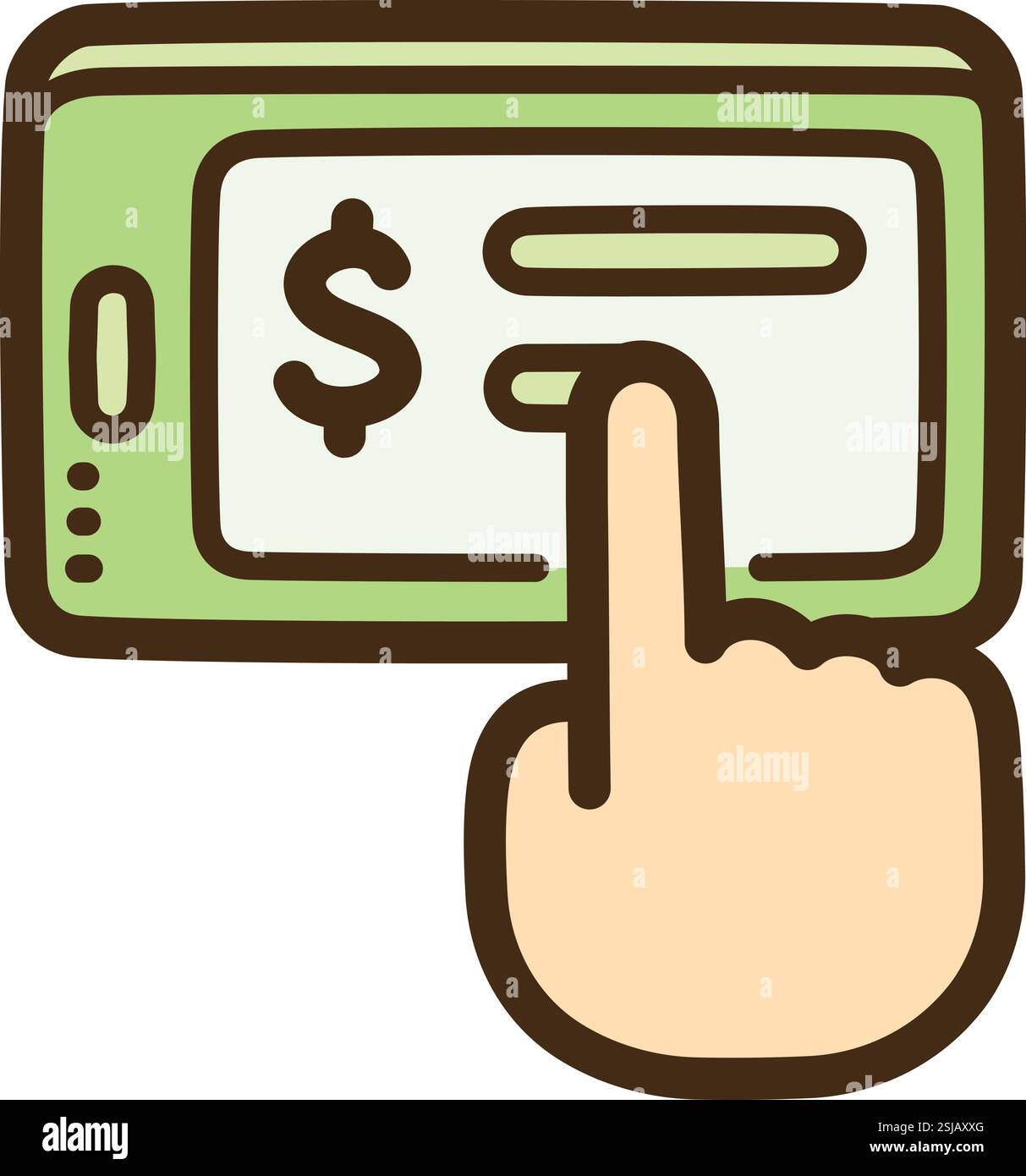 Digital money vector line Stock Vector Images - Alamy