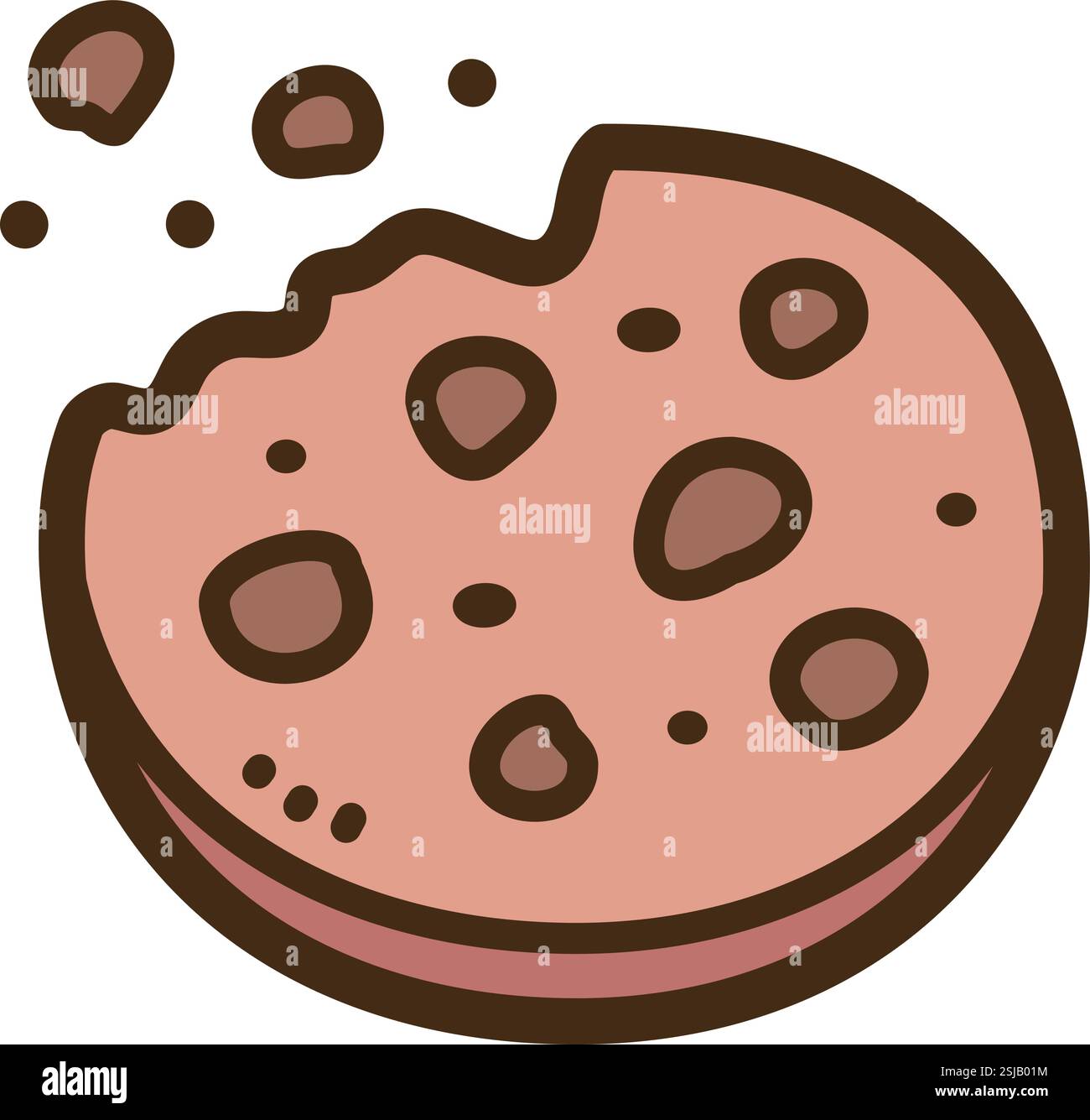 Cookie vector doodle illustration and graphic. Part of food and ...