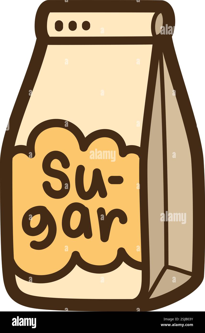 Sugar vector doodle illustration and graphic. Part of food and ...