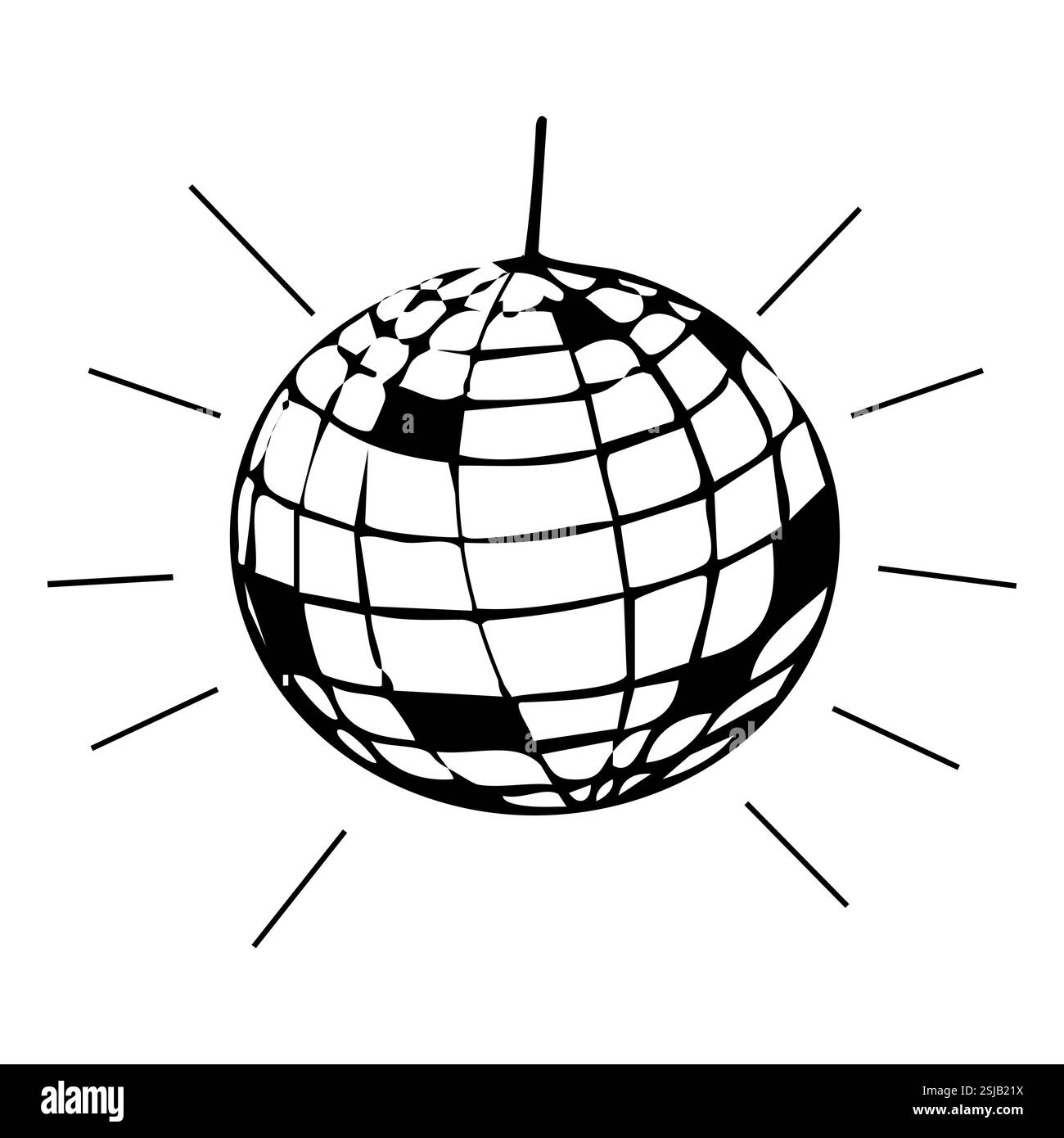 Disco ball doodle line tattoo y2k coquette trendy groovy decoration ...