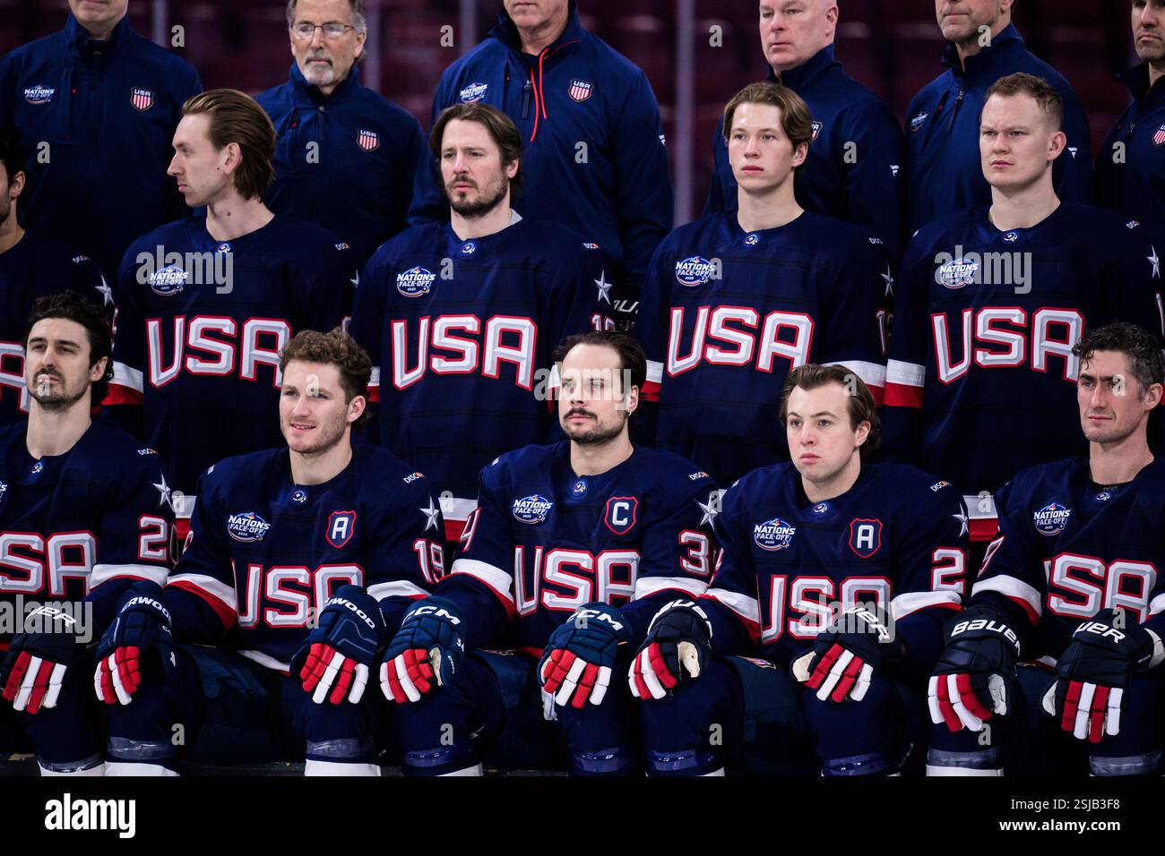 Auston Matthews and his teammates of, USA. , . pose for a team picture ...