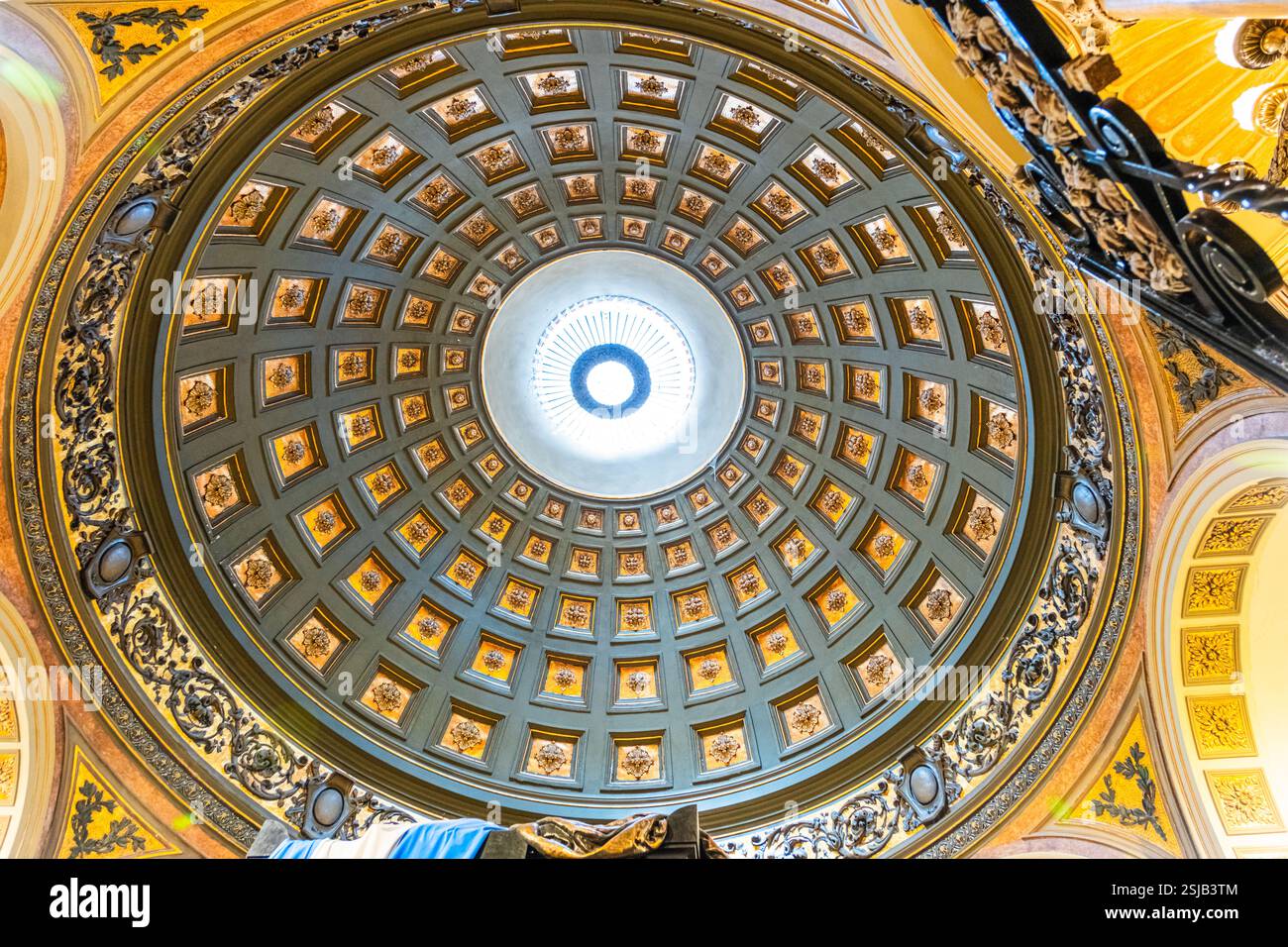 Buenos Aires, Argentina - December 13, 2024: Interior of the dome of ...