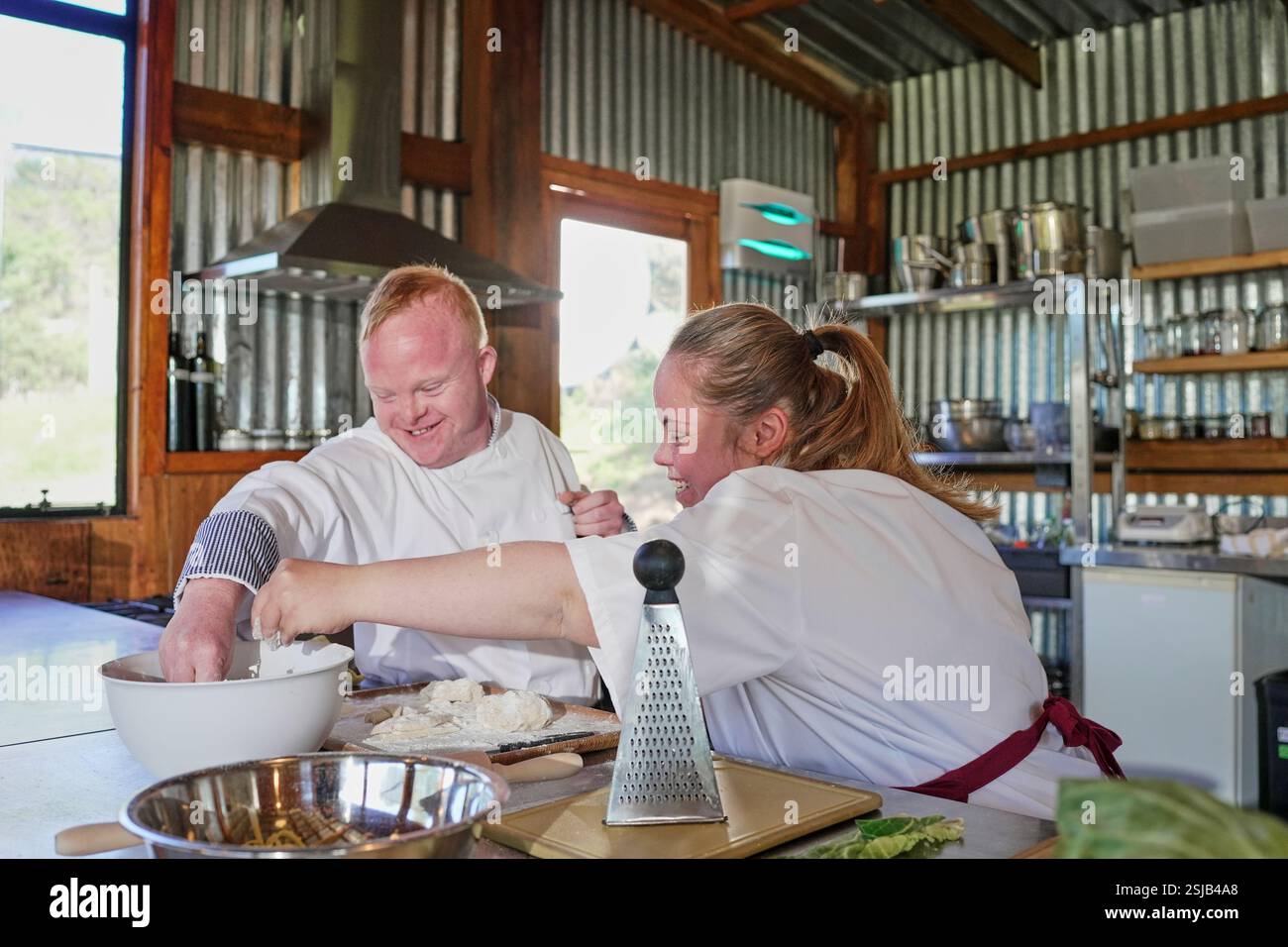 Young women preparing dough hi-res stock photography and images - Alamy