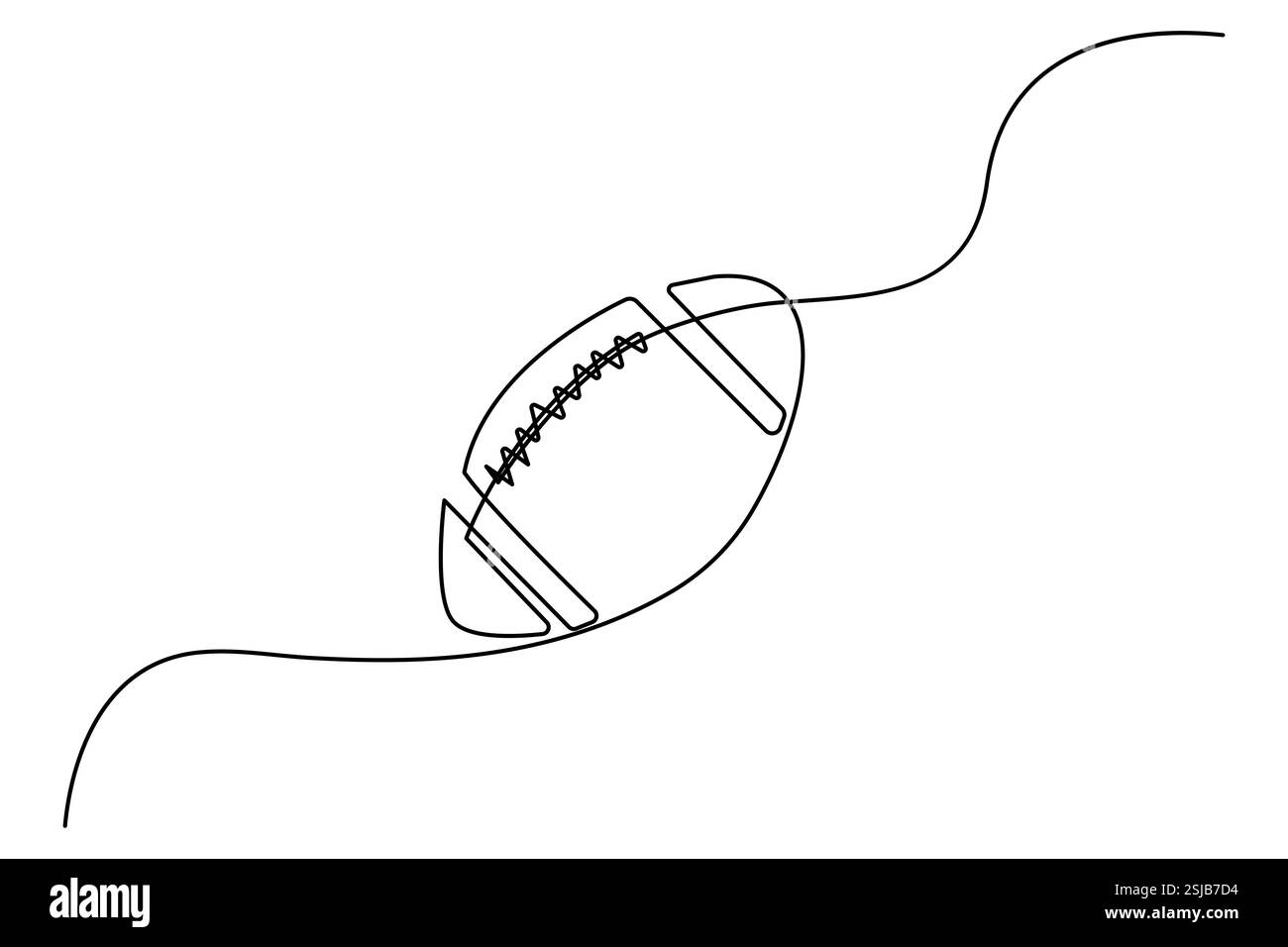 Single continuous line art football drawing of isolated outline Vector ...