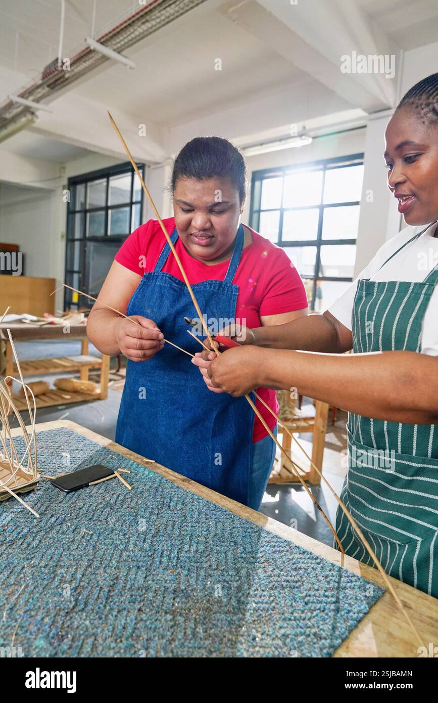 Two female craftsmen making hi-res stock photography and images - Alamy