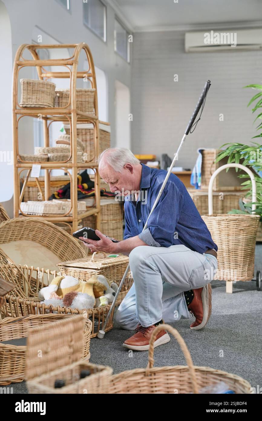 Blind man disability using digital hi-res stock photography and images ...