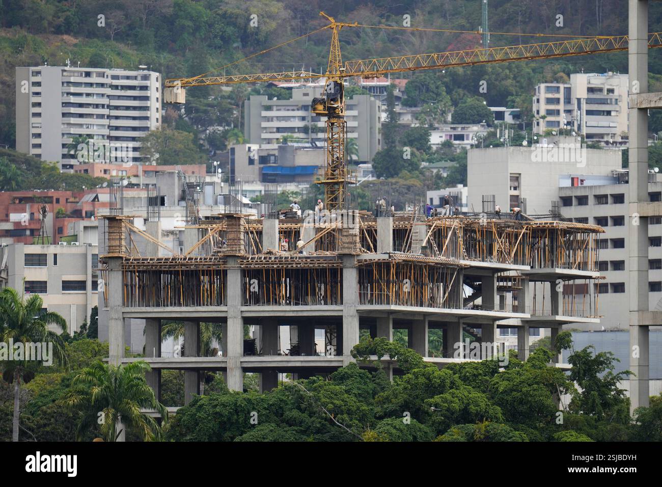 A building is under construction in Caracas, Venezuela, Tuesday, Feb ...