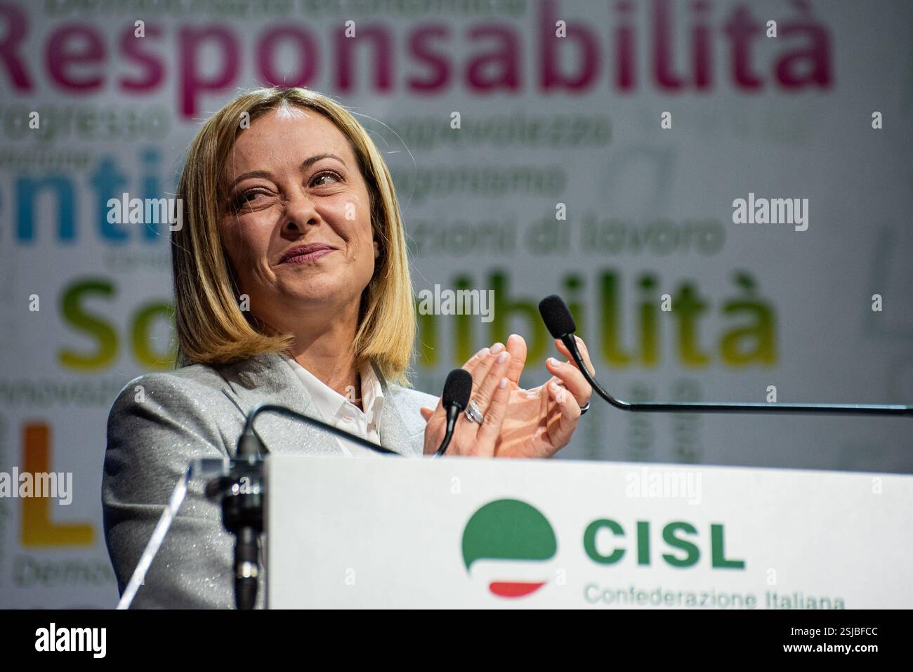 Rome, Italy. 11th Feb, 2025. Italian Prime Minister Giorgia Meloni ...