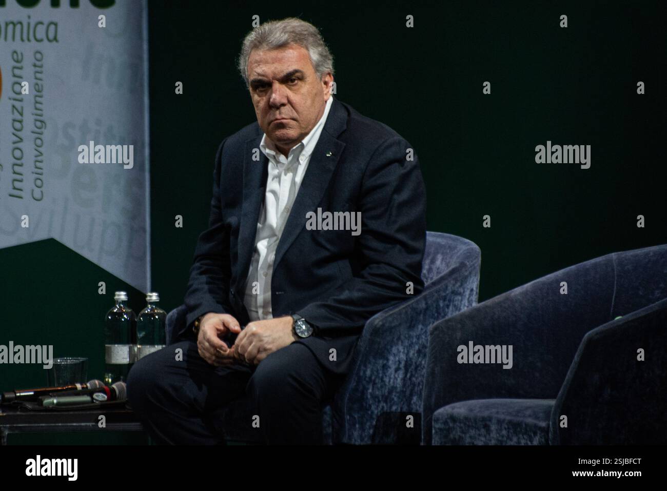 Rome, Italy. 11th Feb, 2025. CISL General Secretary Luigi Sbarra seen ...