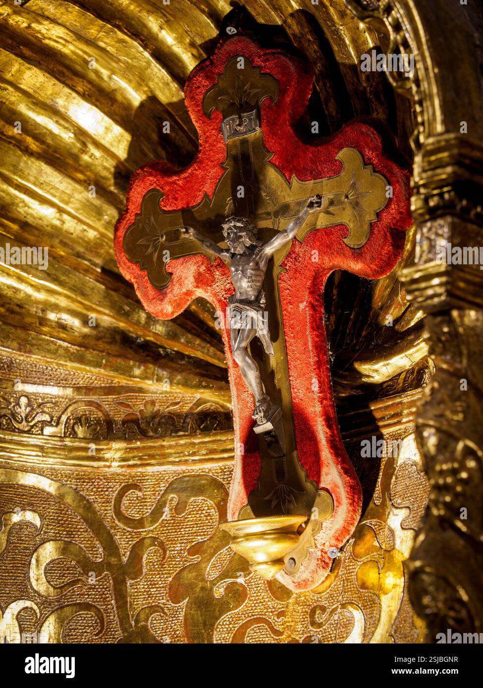 Crucifix with Christ's wound on his left side Stock Photo - Alamy