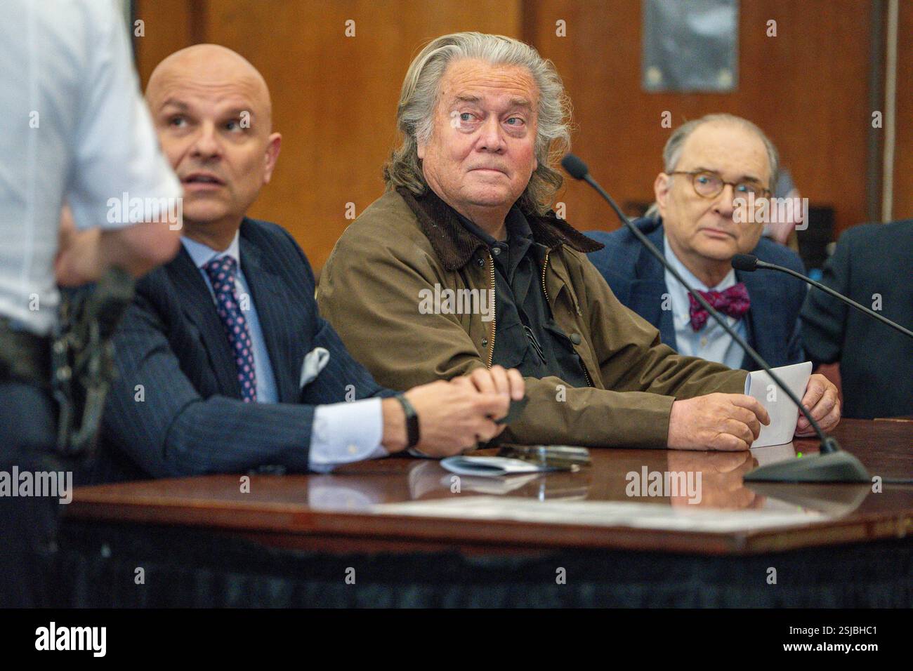 Steve Bannon sits in court, Tuesday, Feb. 11, 2025 in New York. (Steven ...