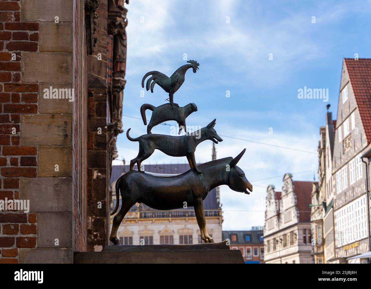 Town Musicians of Bremen statue in Germany Stock Photo - Alamy