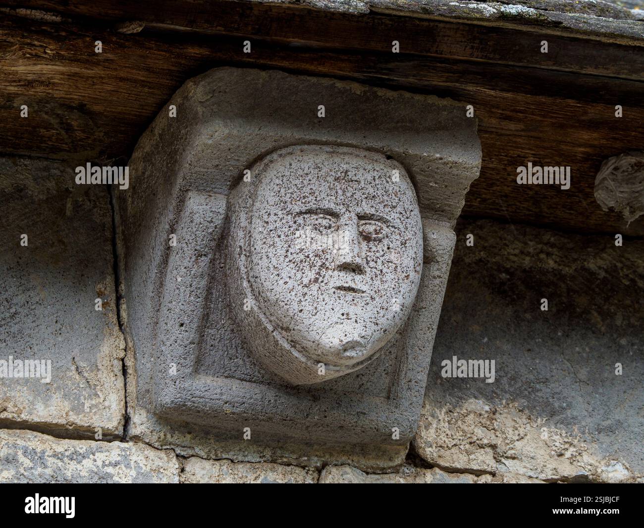 Modillion of the Romanesque church of Our Lady of the Assumption in Jou ...