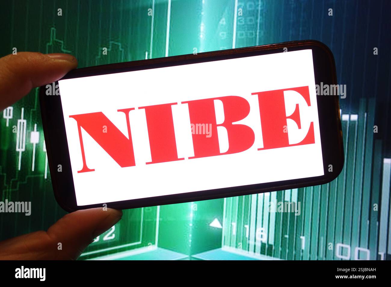 In this photo illustration, the NIBE Industrier company logo is seen ...