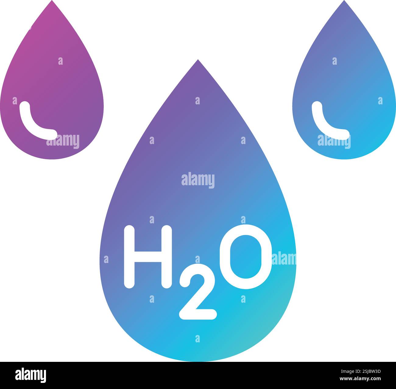 Illustration h2o icon Cut Out Stock Images & Pictures - Alamy