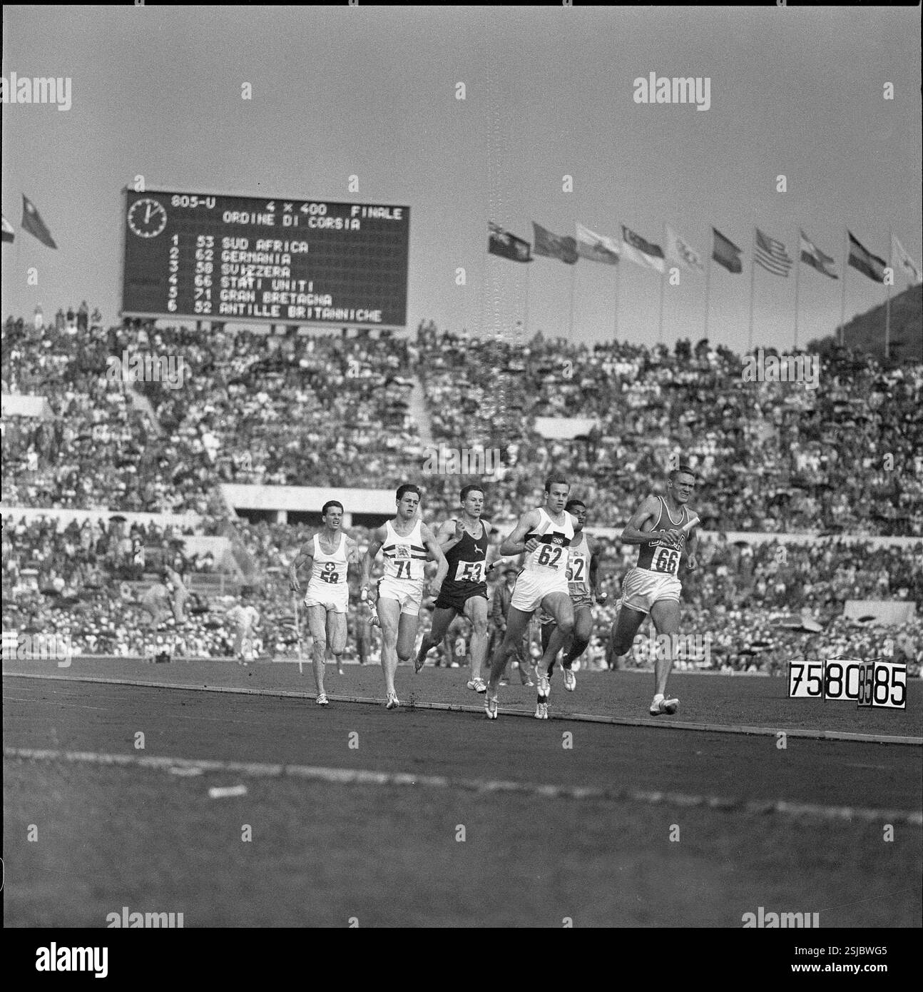 Rom 1960: Final 4x400m Staffel, Sieger USA#Rome 1960: final 4x400m ...
