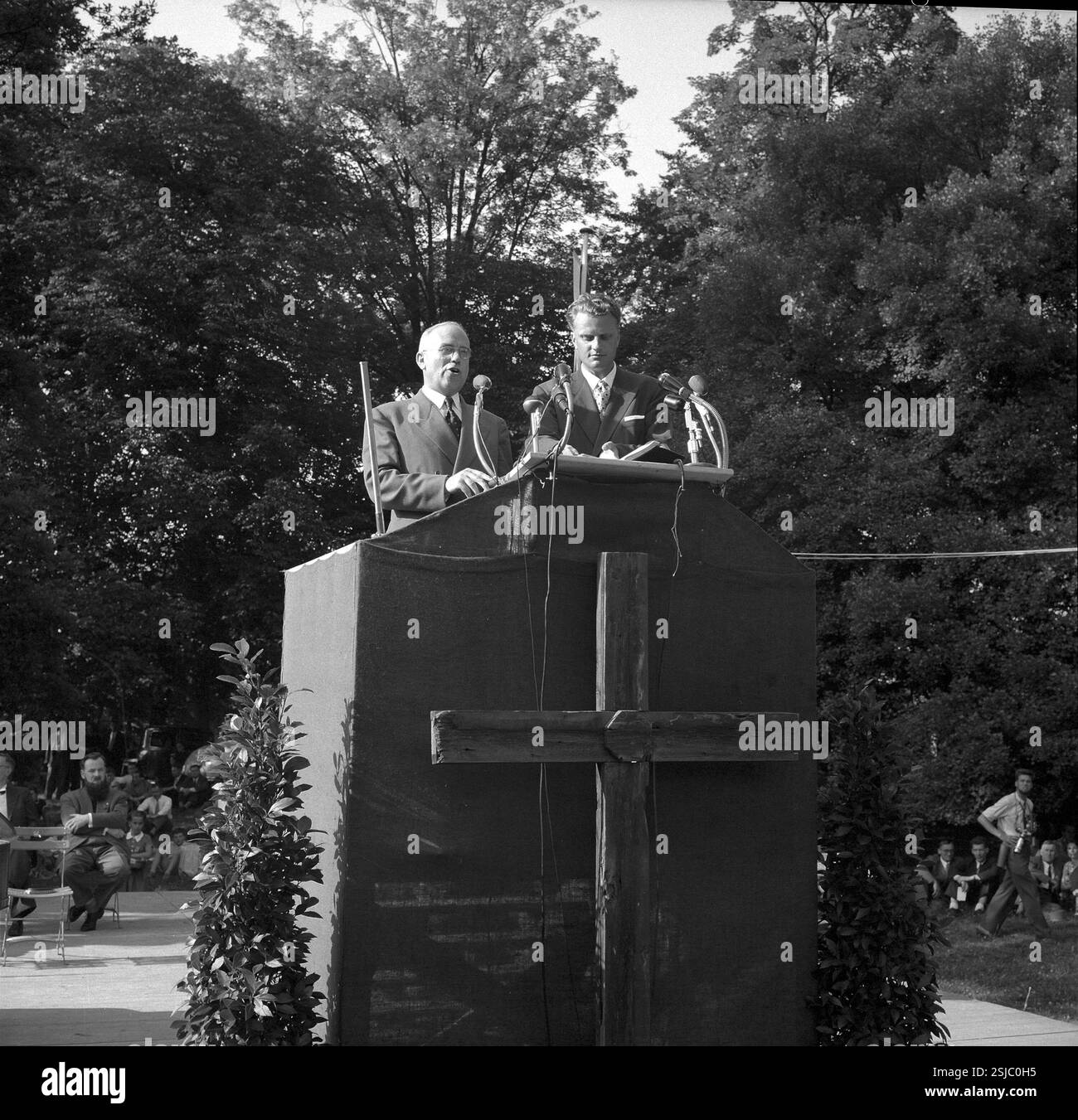 Baptistenprediger Billy Graham in Genf, 1955#Baptist preacher Billy ...