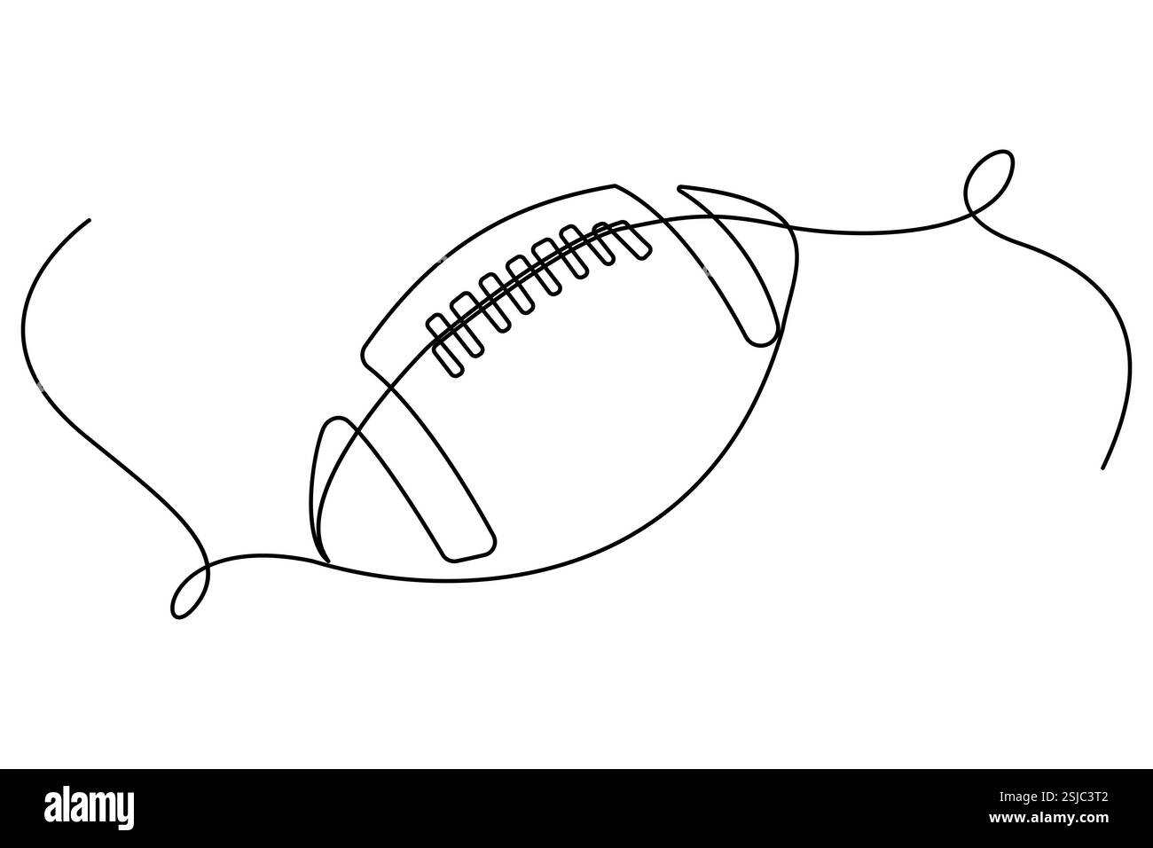 Single continuous line art football drawing of isolated outline Vector ...