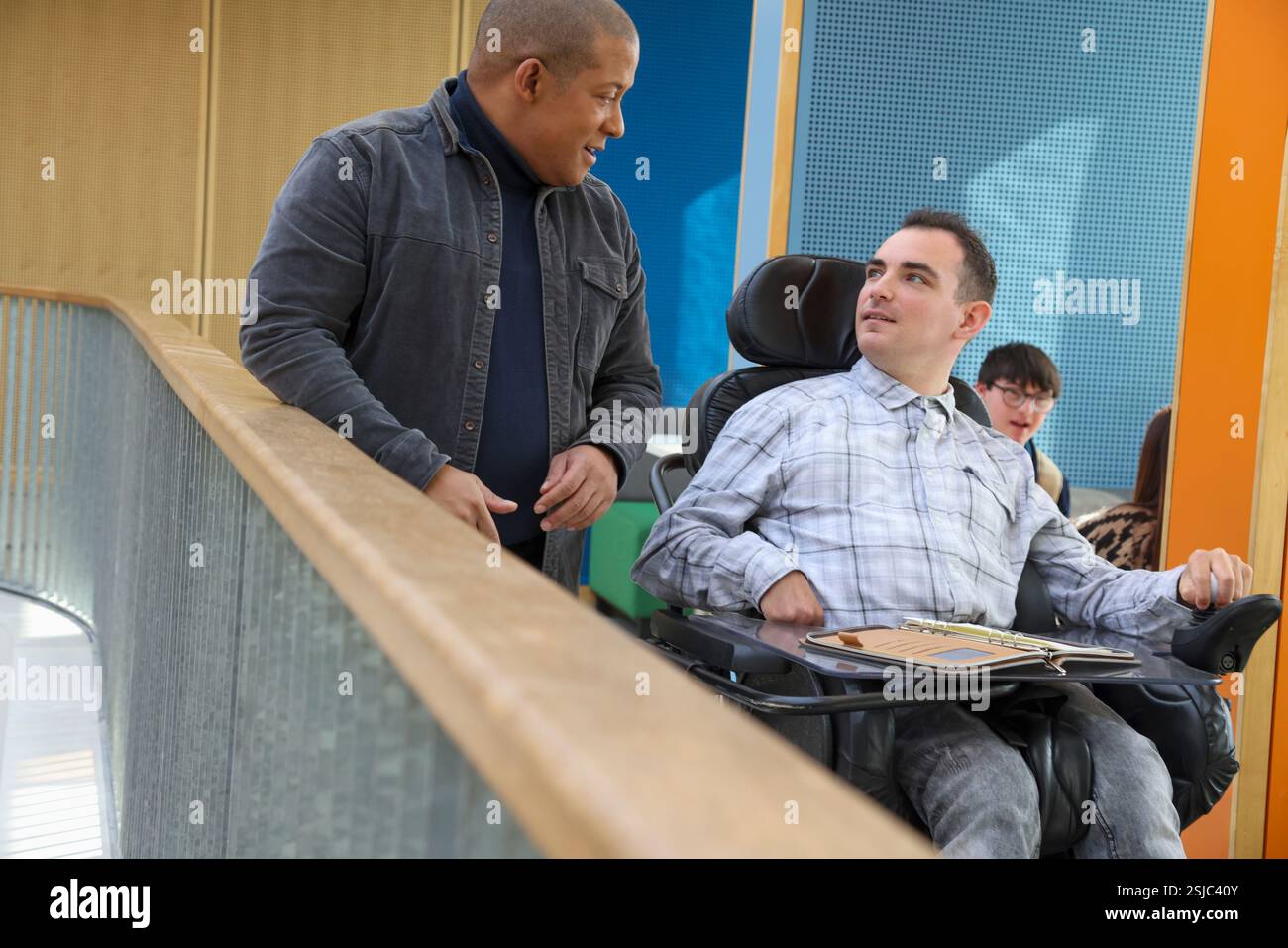 Disabled men in office Stock Photo - Alamy