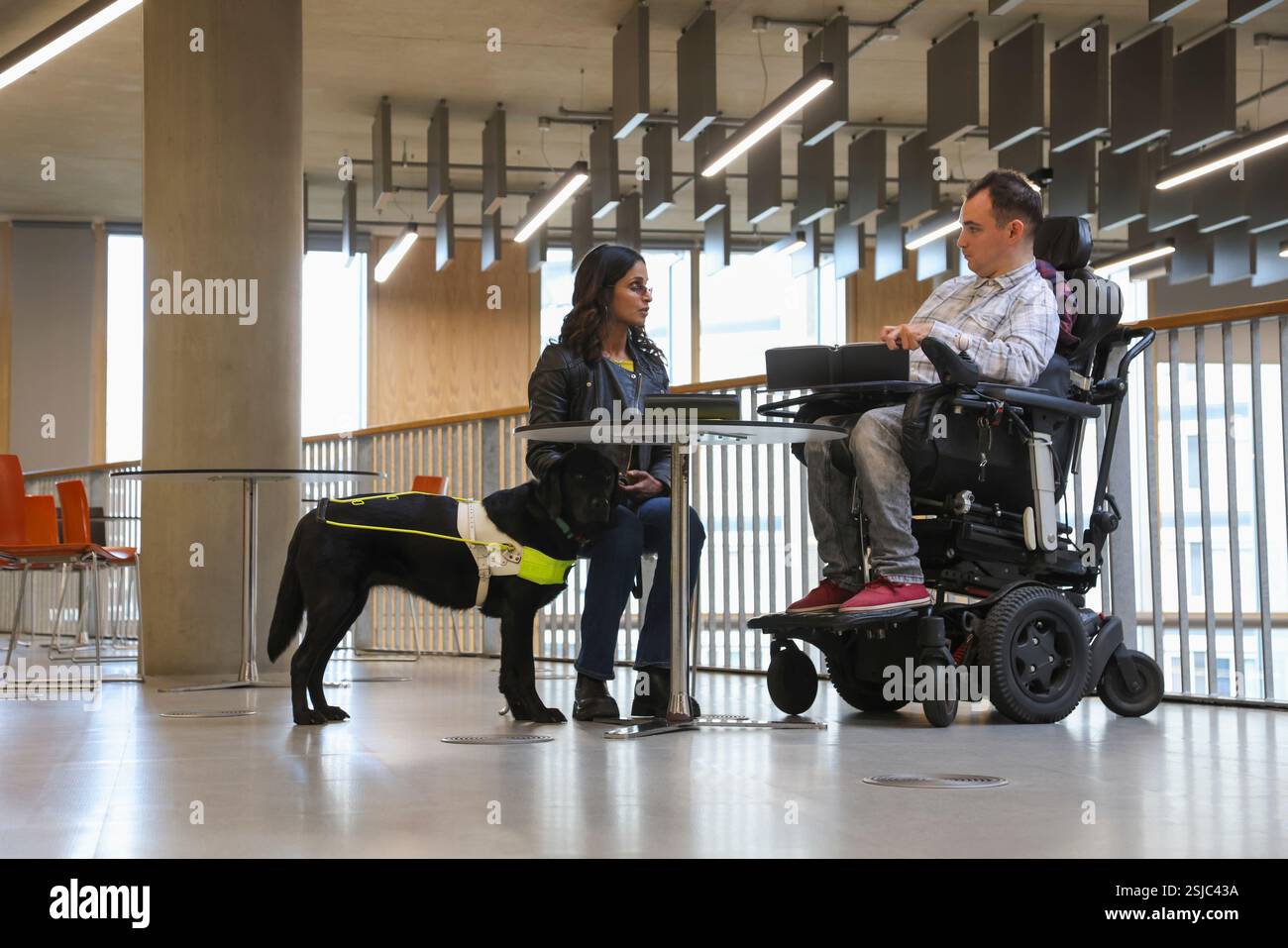 Disabled people in community center Stock Photo - Alamy