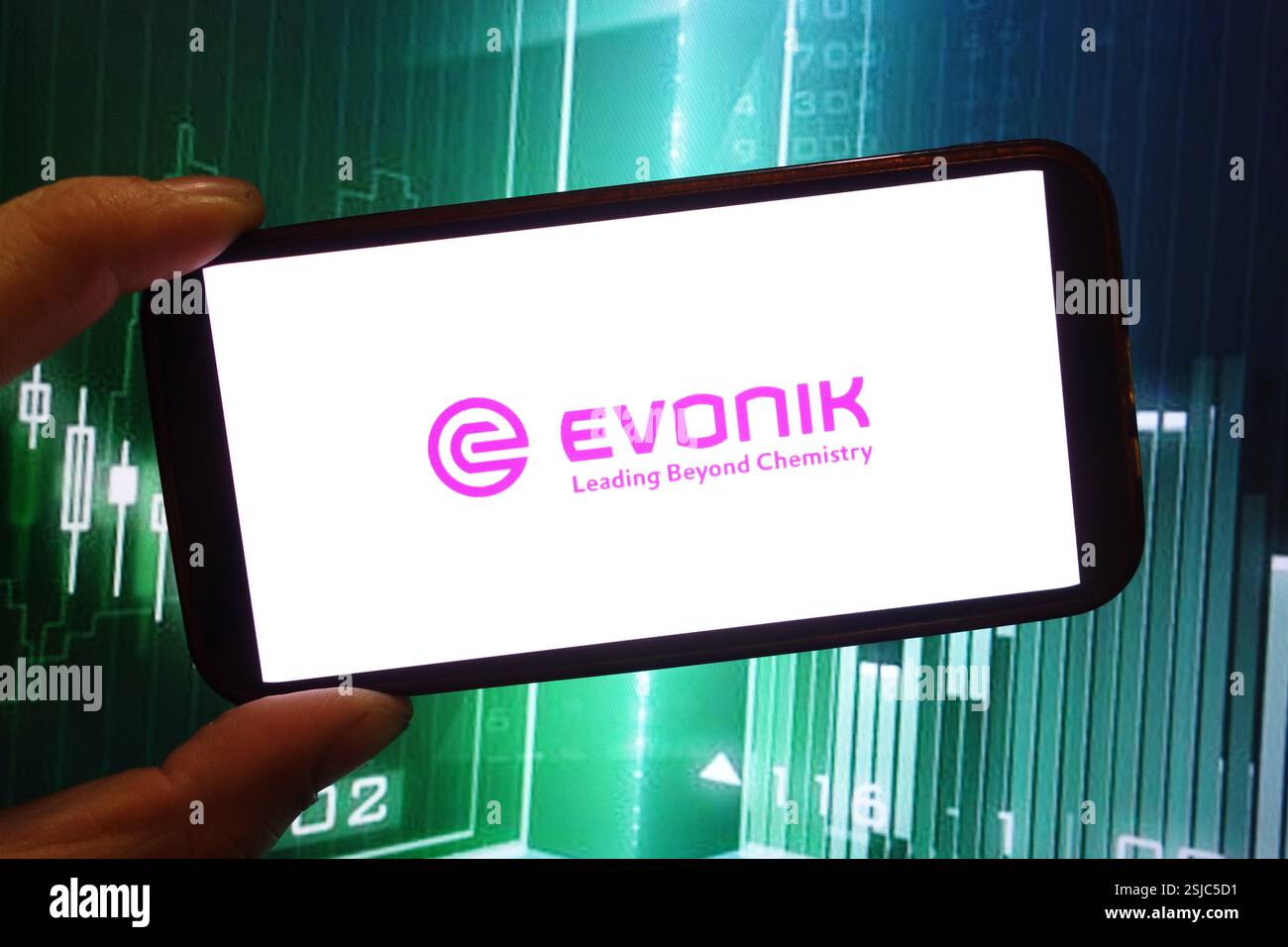 Poland. 7th Feb, 2025. In this photo illustration, the Evonik ...