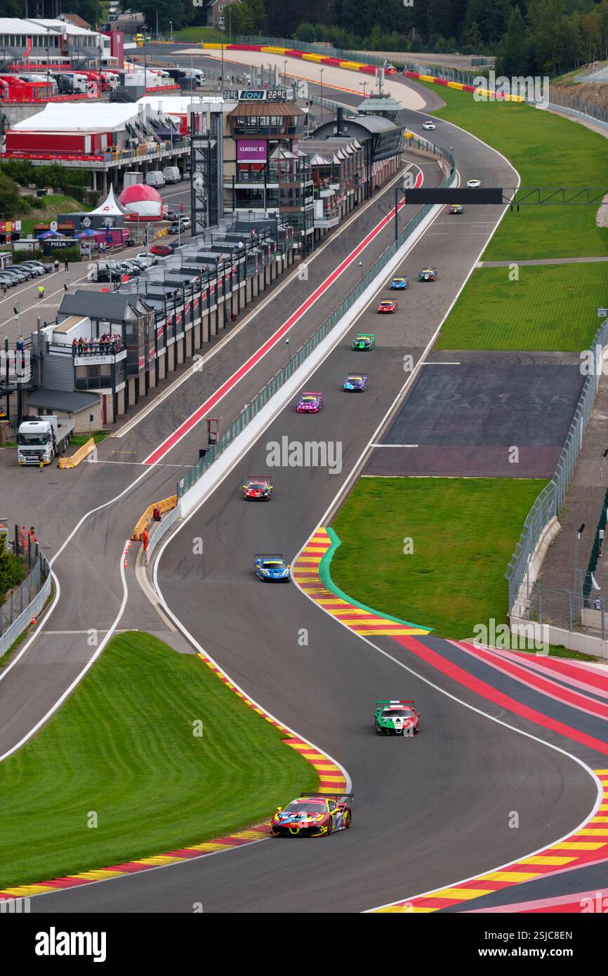 Ferrari 488 Challenge racing Cars on a European Circuit Stock Photo - Alamy