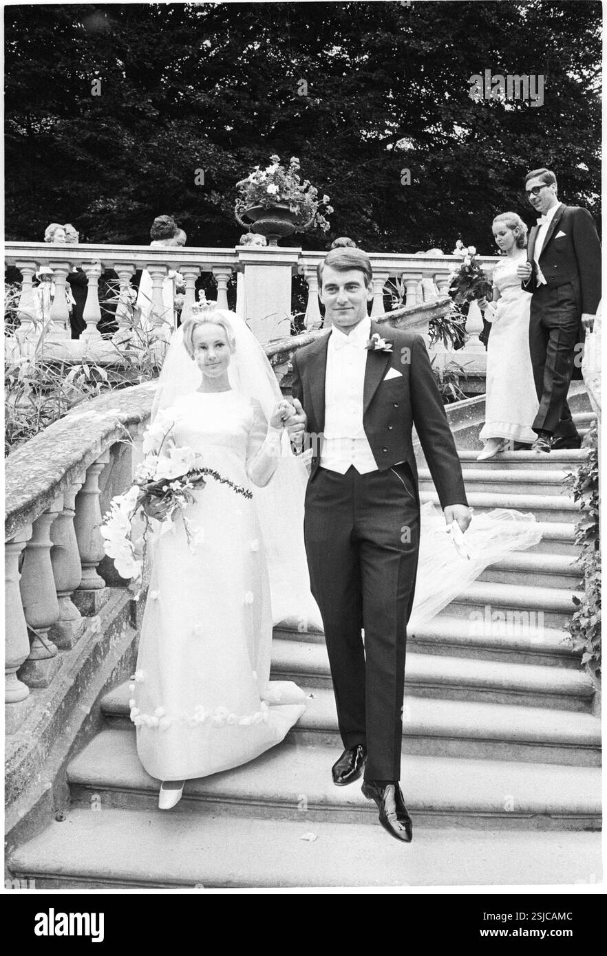 Hochzeit von Graf Jan Bernadotte mit Anna Skarne, 1967#Wedding of Count ...