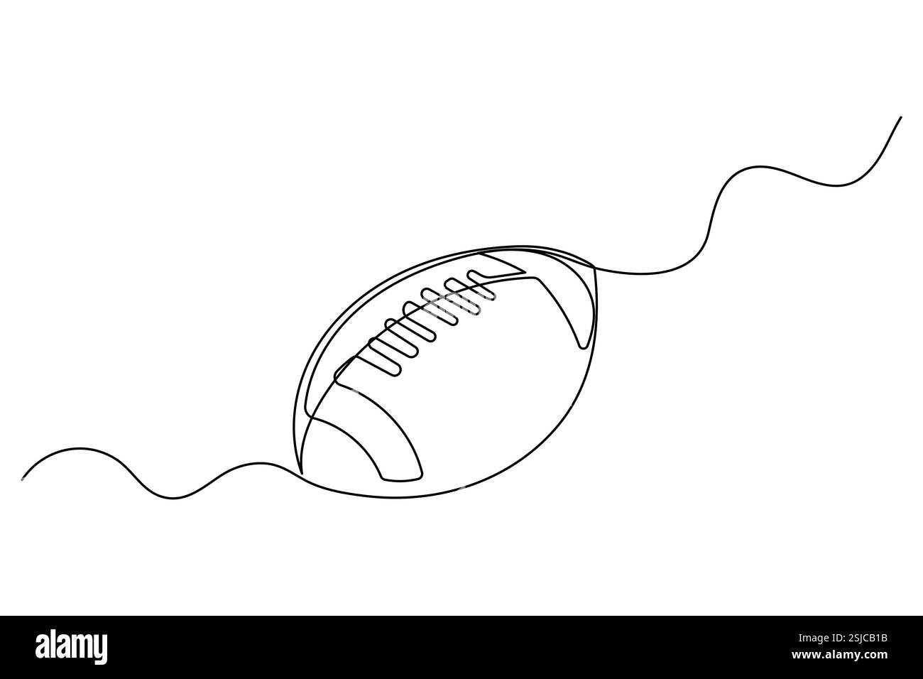 Single continuous line art football drawing of isolated outline Vector ...