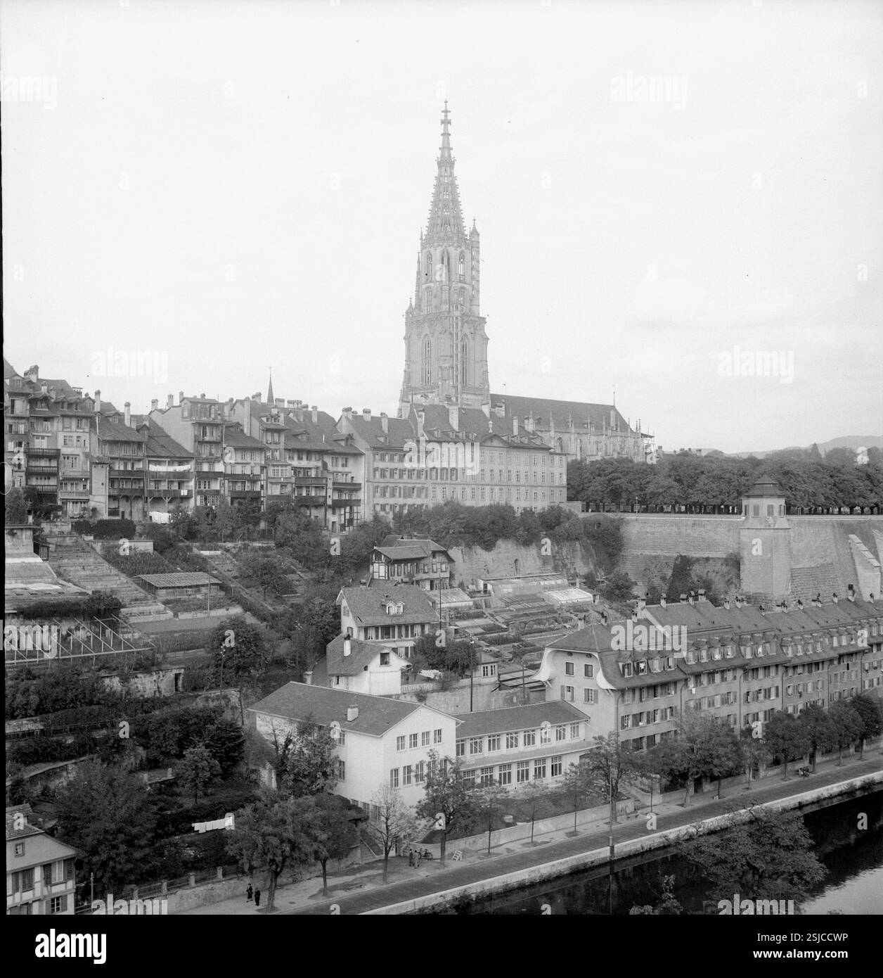 Altstadt und Berner Münster um 1944#Old town and Berne Münster around ...
