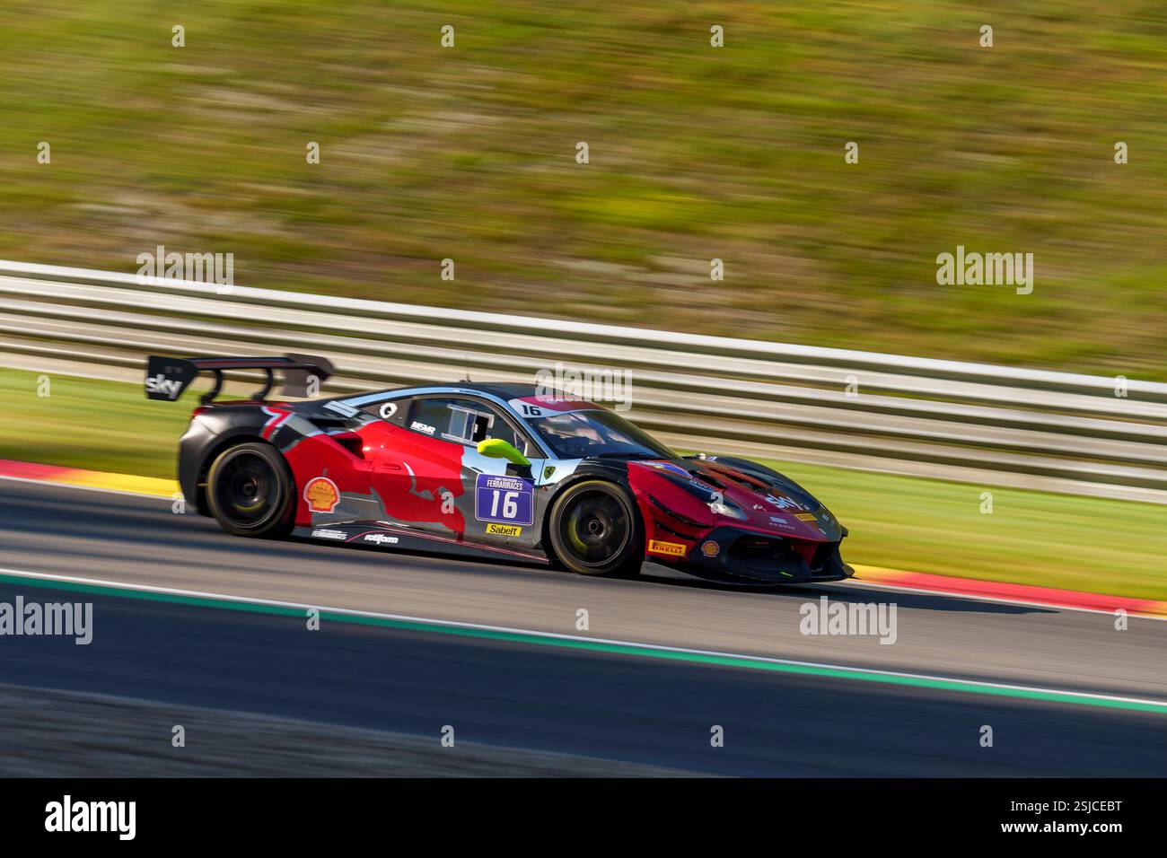 Ferrari 488 Challenge racing Cars on a European Circuit Stock Photo - Alamy