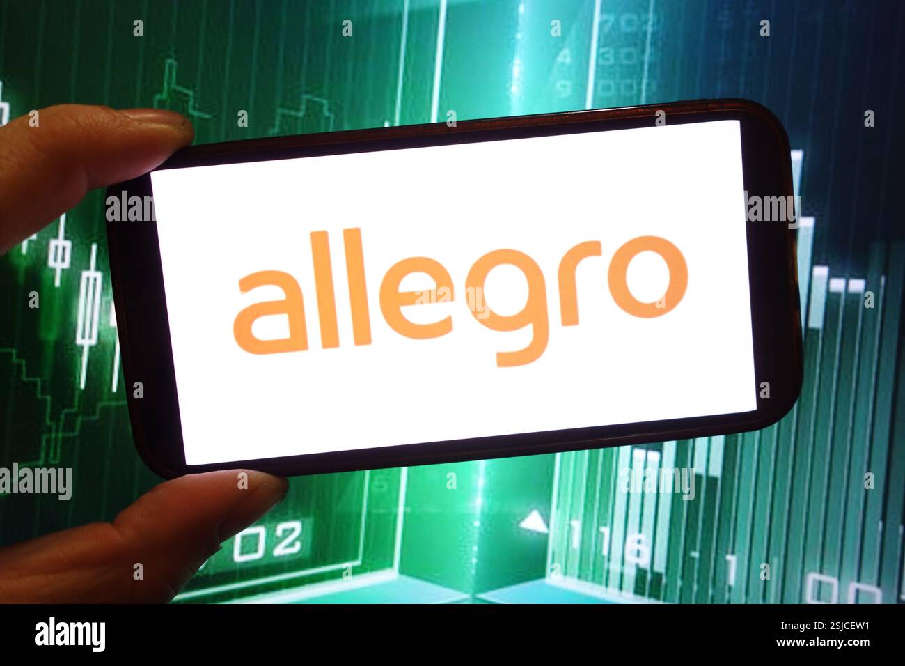 Poland. 7th Feb, 2025. In this photo illustration, the Allegro.eu ...
