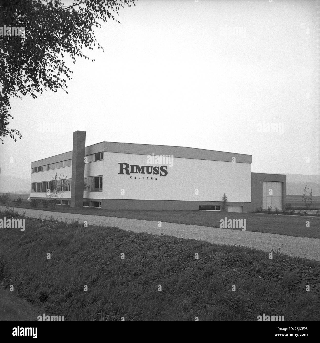 Neue Rimuss-Kellerei der Firma Rahm im Klettgau, 1964#New wine cellars ...