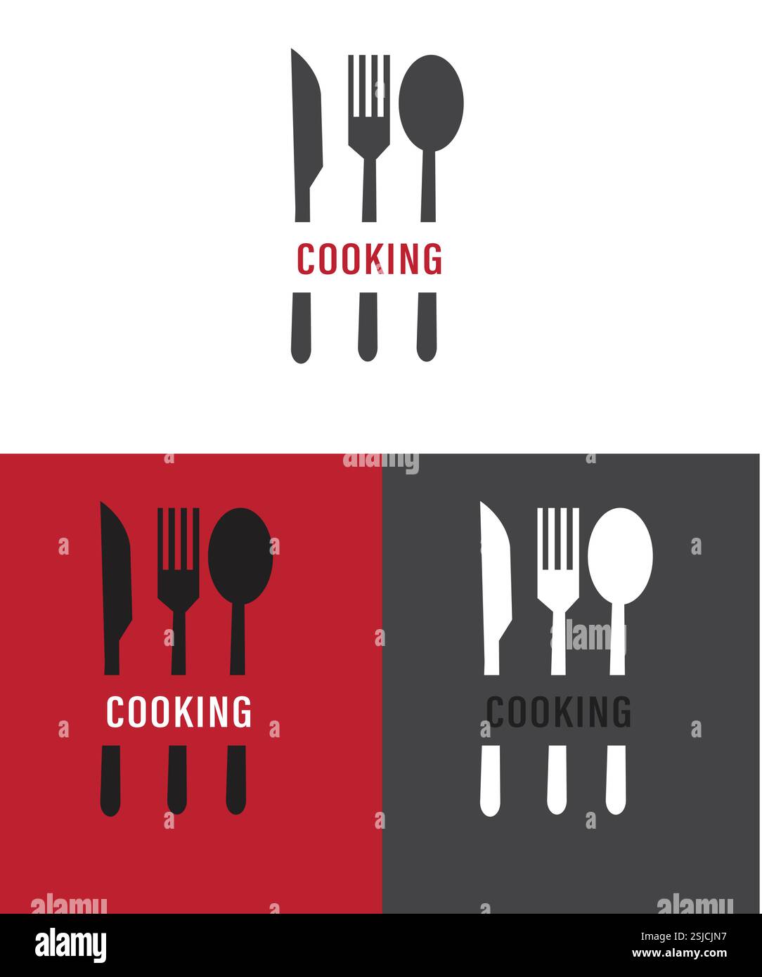 spoon, knife and fork cooking logo design template, Cutlery logo design ...