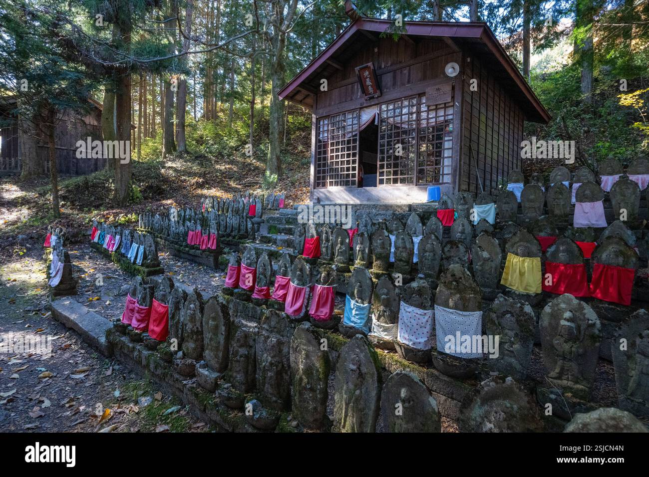 Old Temple in Narai Post Town,Japan Stock Photo - Alamy