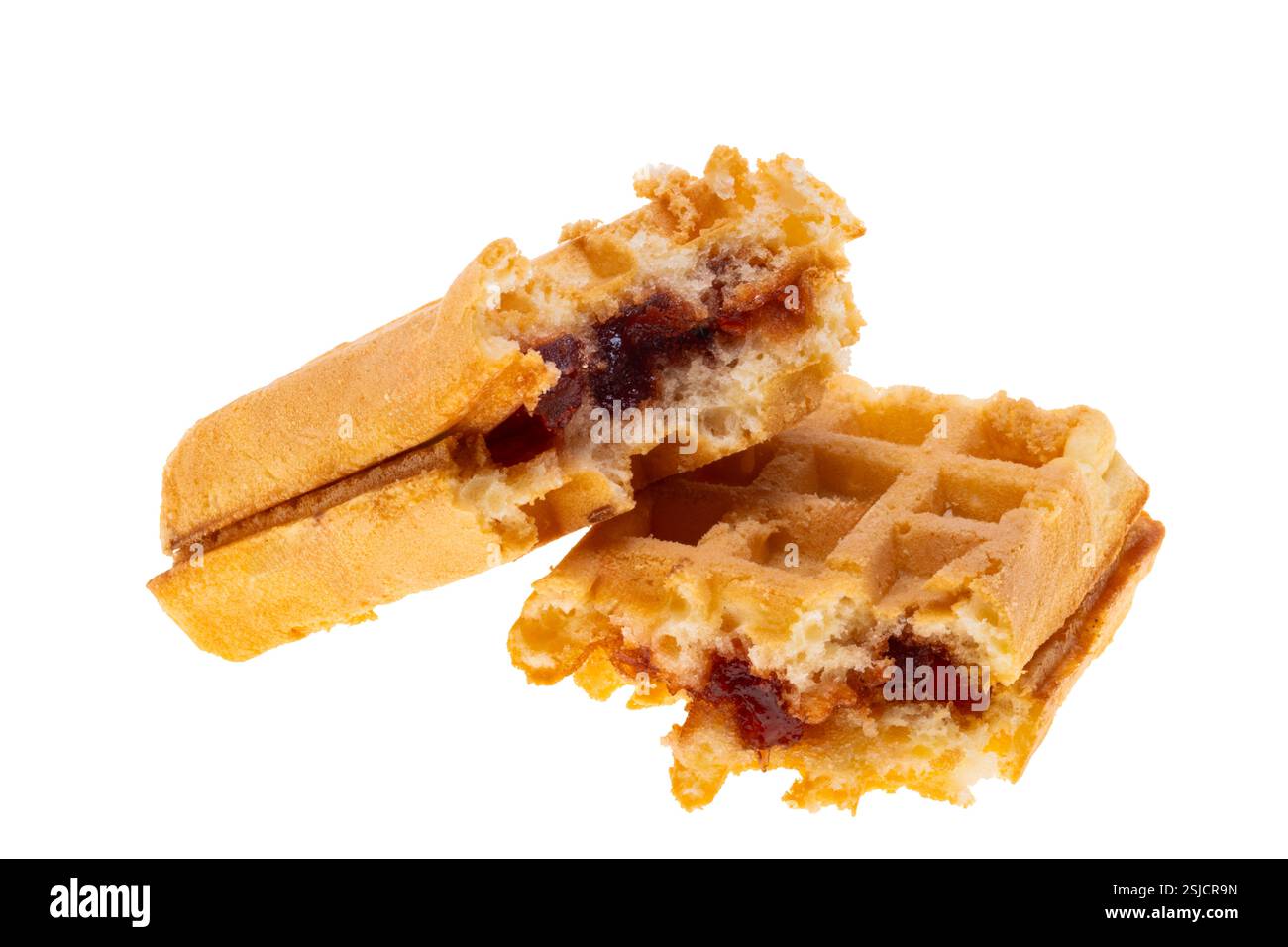 sponge wafers isolated on white background Stock Photo - Alamy