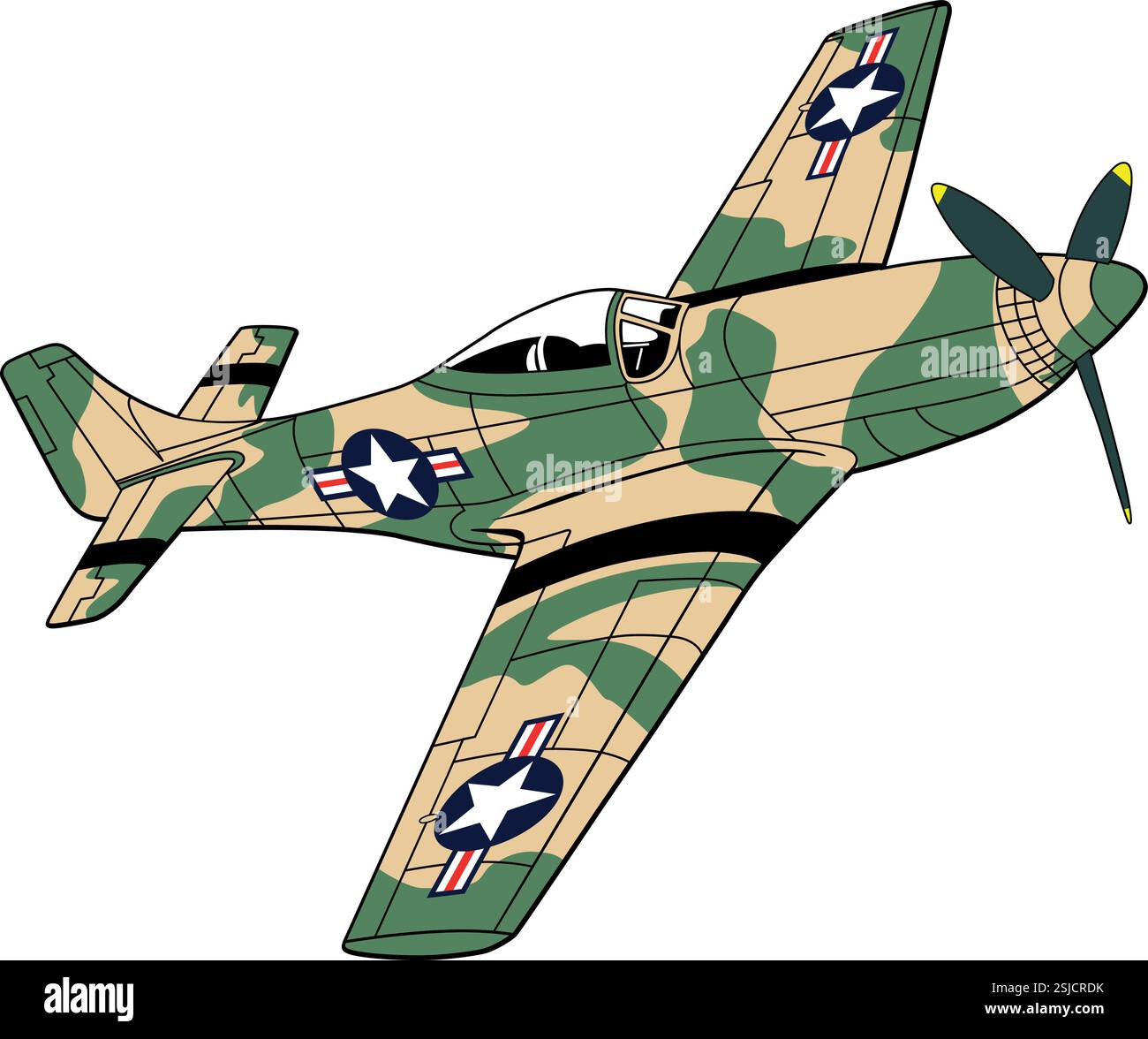 fighter aircraft of American camouflage color Stock Vector Image & Art ...