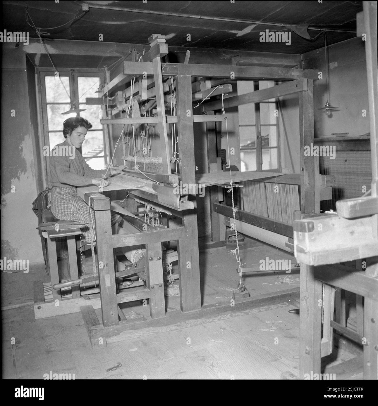 Weberei, Grono 1957#Weaving mill, Grono 1957- RDB BY DUKAS Stock Photo ...